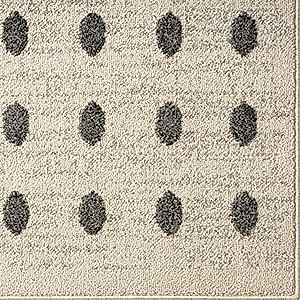 LUXE WEAVERS Modern Geometric Dots Cream 2x3 Area Rug