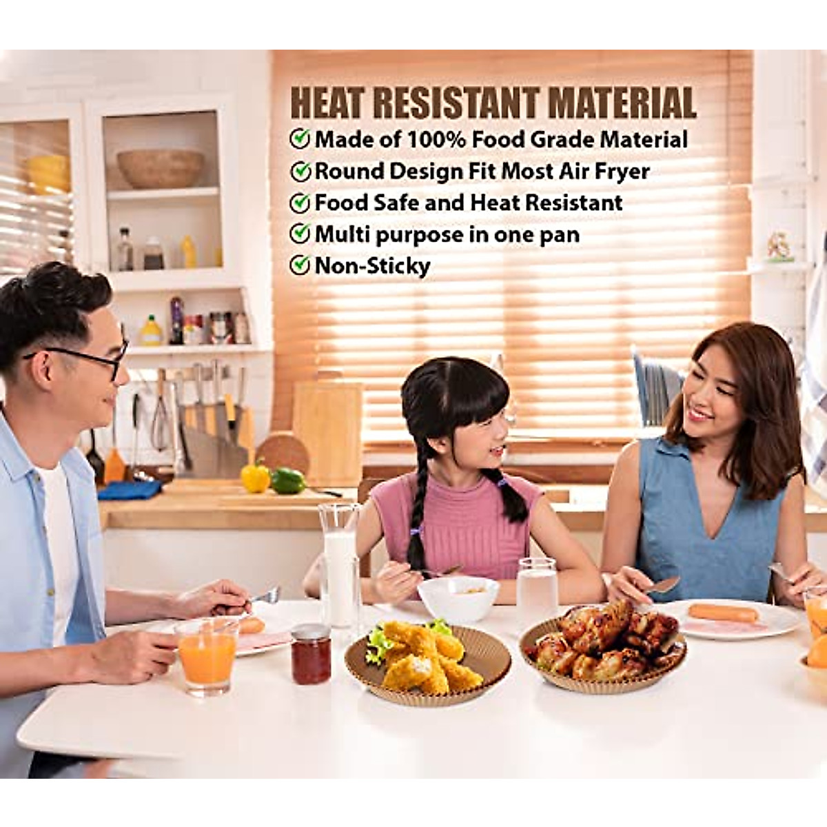 Air Fryer Disposable Paper Liner: Round Parchment Paper For Air Fryer Paper Oil-Proof, water-Proof Baking Paper for Air Fryer Steamer, Microwave & Easy Cleaning(100PCS 6.3in).