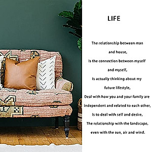 YURICO Faux Leather Throw Pillow Covers，24x24 inch Set of 2 Lumbar queen size pillowcases Modern Light luxury Simplicity Style Decorative Suitable For living room Sofa Bed Bedroom (brown, 24*24Inch)