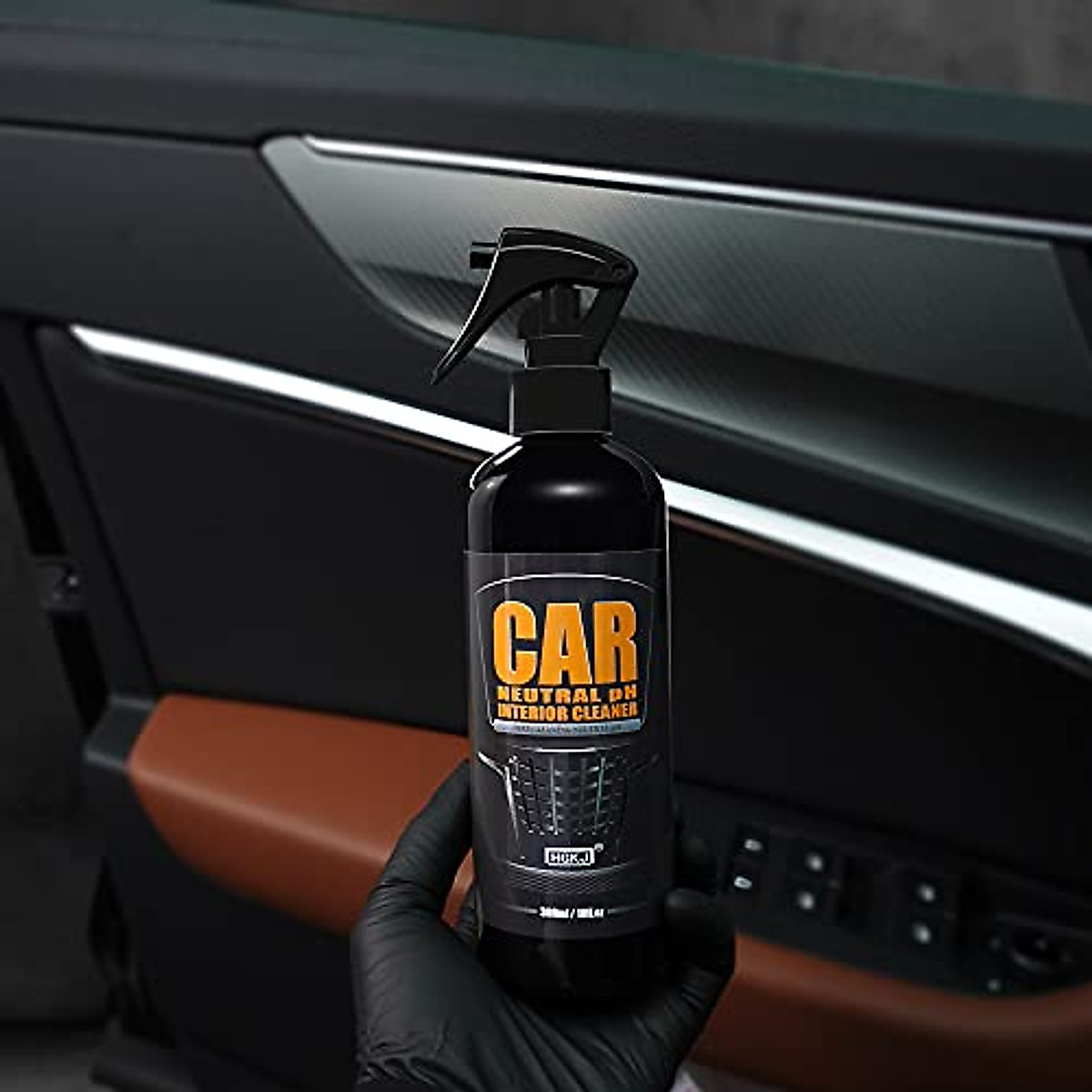 HGKJ Neutral pH CAR Interior CLEANER-Effective All Purpose Cleaner--Gentle Formula -Need To Be Diluted-For Use Fabric Roofs，Leather Seats，Plastic & More-10 Oz
