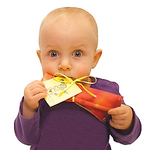 Baby Paper Original Crinkle Sensory Toy | Triangle, Yellow, Blue 3-Pack | Bright Colors, Washable, and Non-Toxic Crinkle Paper for Babies | Perfect Bow Gift Topper Reusable as a Crinkle Toy