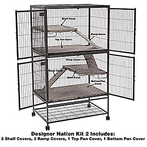 MidWest Homes for Pets Ferret Nation & Critter Nation Accessories Kit, Designer Diamond Print, Kit 2