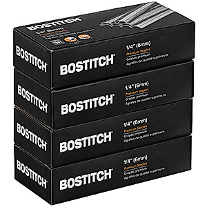 Bostitch B8 Staples 1/4 Inch PowerCrown Staples - Pack of 20,000 Staples