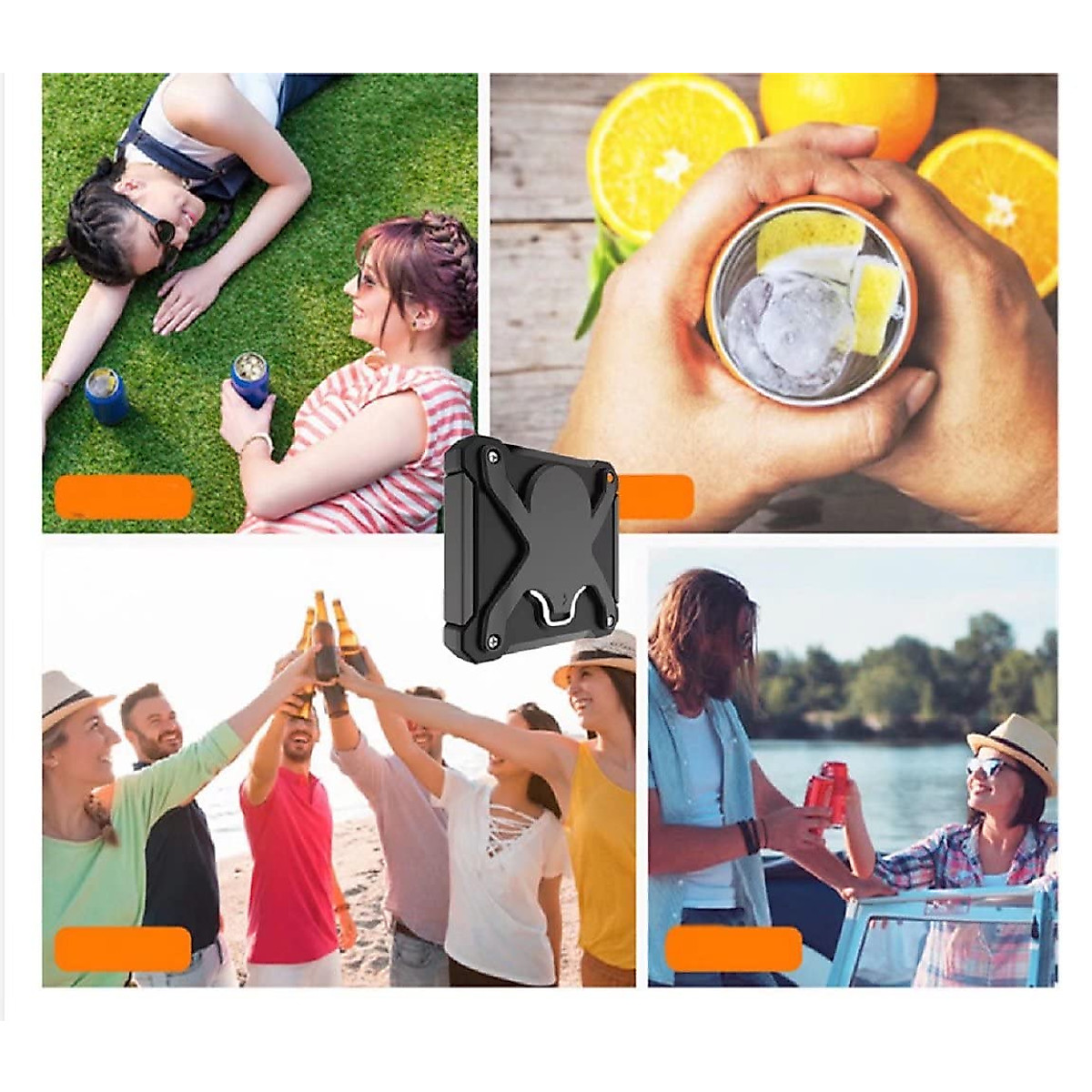 MYXL Original 2 in 1 Small Beer Can Opener Smooth Edge ,Universal Soda Can Opener Manual, Remover That Cuts Open the Top,Compact Portable Kitchen Bar Tool,Manual Beverage Cans. (black)