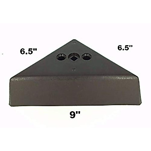 ProFurnitureParts 3" Tall Triangle Corner Sofa Legs, Brown Color, Set of 4, HDPE Plastic
