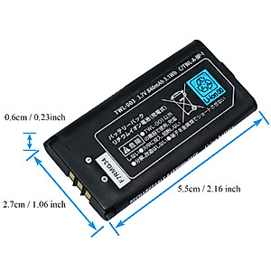 OSTENT 840mAh Rechargeable Lithium-ion Battery + Tool + Pen Pack Kit for Nintendo DSi NDSi