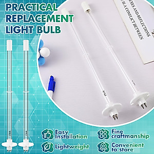 Qualirey 2 Pcs 14" UV Light Replacement Bulb 4 Pin Base UV Lamp 18W UV Light for AC 254NM UV Light 24V, 120V and 220V UV Light Bulb House UV Replacement Bulb for AC HVAC
