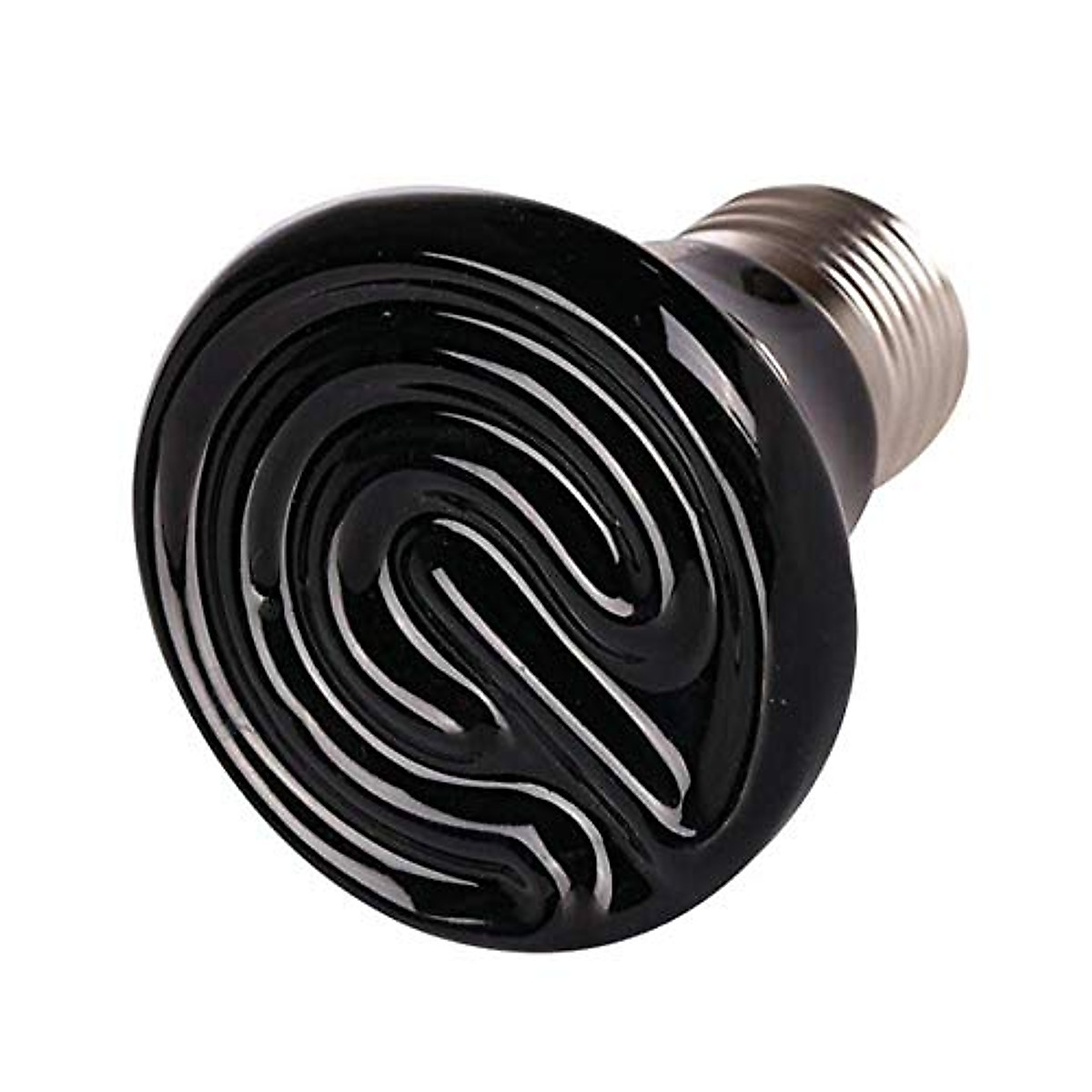 MaoTopCom 25 Watt Mini Black Reptile Heat Lamp Bulb 2 Pack 25W 60MM Pet Infrared Ceramic Heat Emitter for Brooder Coop Lizard Lambs Snake No Light, AC 110V