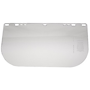 Jackson Safety Faceshield Window for Jackson Safety Headgear, 8" x 15.5" x 0.04", PETG, Unbound, Clear (Case of 12), 29104