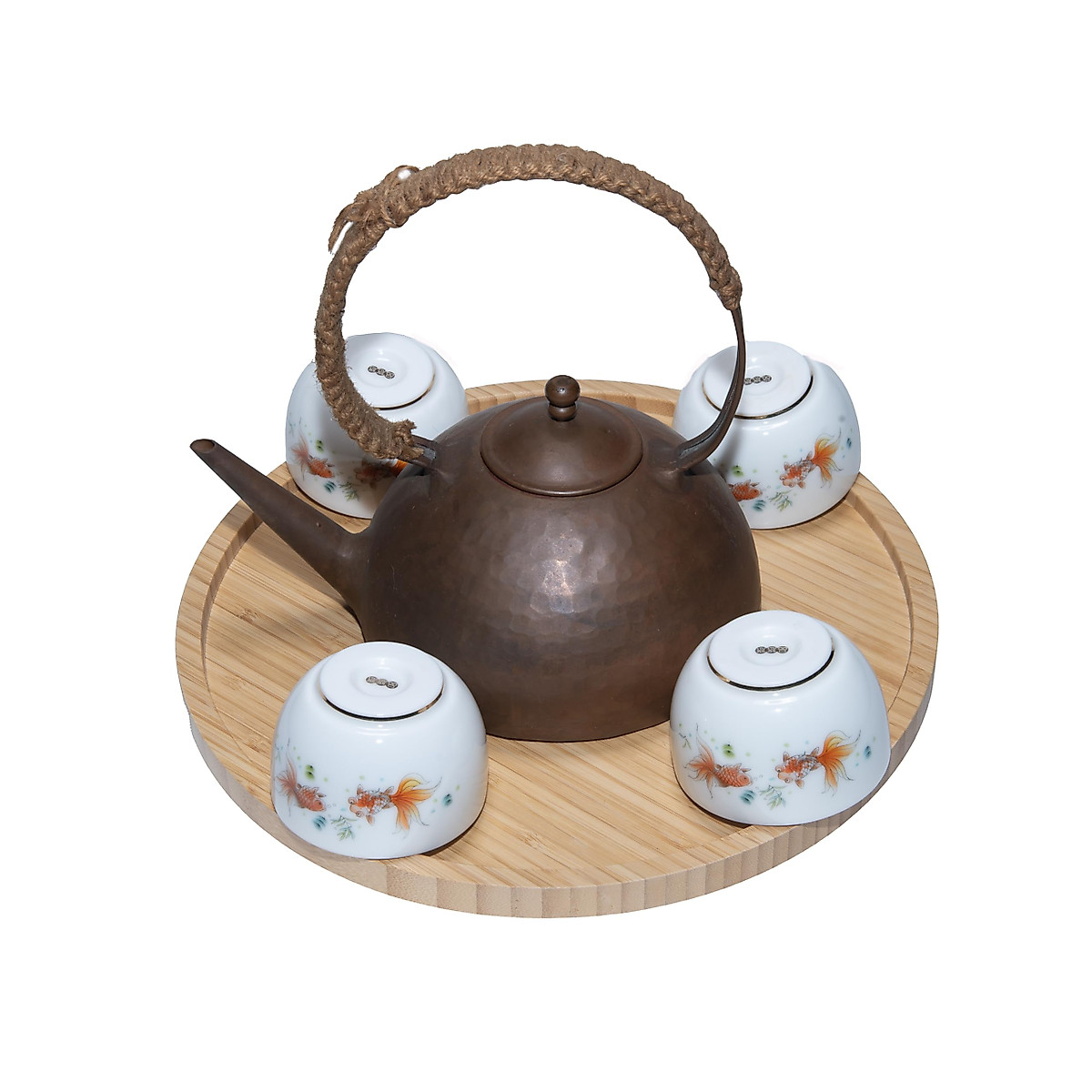 Plutreas Bamboo Lazy Susan Turntable for Cabinet or Table (12 inch)