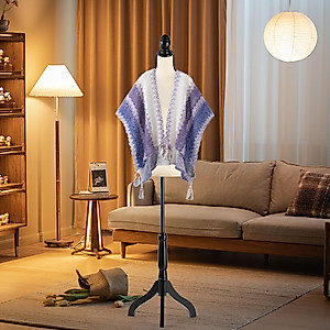 Encomle Dress Form Female Mannequin Torso, Height Adjustable Mannequin Body with Stand for Sewing, Display, Beige