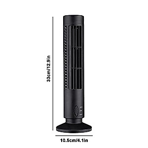 Quiet Tower Fan, 2.5W USB Charging Tower cooling Fan, tower fans oscillating quiet Small Fan with 2 Speeds, Bladeless Fan, standing oscillating fans for indoors