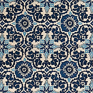 Hanover 5-Piece High Navy Blue Montclair Weather Outdoor Counter-Height Patio Dining Set, 4 Cushioned Swivel Chairs and 33" Square Stamped Rectangle Table