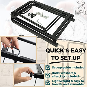 POURDE WATER COOLER JUG RACK 5 GALLON BOTTLE HOLDER 12.9''x13.4''x19.3'' STURDY STEEL FRAME STAND EXCELLENT HOME OFFICE SPACE SAVER ORGANIZER SINGLE 2-TIER (BLACK)