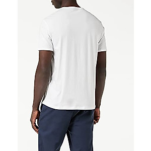 A|X ARMANI EXCHANGE Men's Tonal Classic Circle Logo Short Sleeve Tee Shirt, White, X-Large