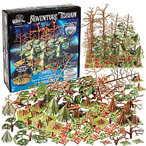 Monster Adventure Terrain 91Pc Painted Forest Tree Set Fully Modular, Stackable 3D Tabletop World Builder-Use Alone or with Other Sets- Compatible with DND Dungeons Dragons, Pathfinder & All RPG Games