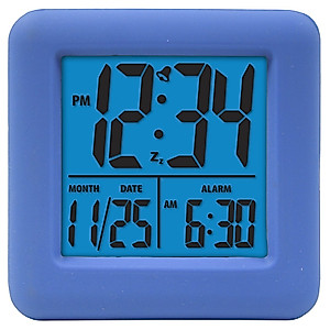 Equity by La Crosse 70905 Soft Blue Cube LCD Alarm Clock 5.20in. x 4.20in. x 3.30in.