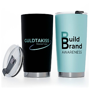Custom Stainless Steel Tumbler - Personalized 20oz Insulated Drinkware (No Handle) - Travel Mug with Lid and Straw - Upload Your Design, Photo, or Logo - Perfect for Anniversary or Birthday Gifts
