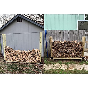 Firewood Rack Outdoor Storage, Storage Rack,Fireplace Wood Storage Holder, Adjustable Log Rack Holder with Screws