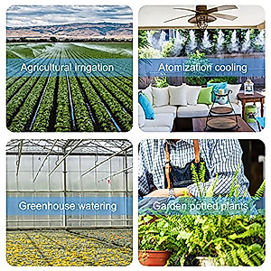 Kalolary 10PCS Barbed Tee 1/2 inch to 1/4 inch Irrigation Tube Anti-Drop Premiun Quality Fitting (fits 13mm ID/ 4mm ID), 16mm PE Pipe Lock Female Connector to 47 Pipe Variable Diameter Six-Way Adapter