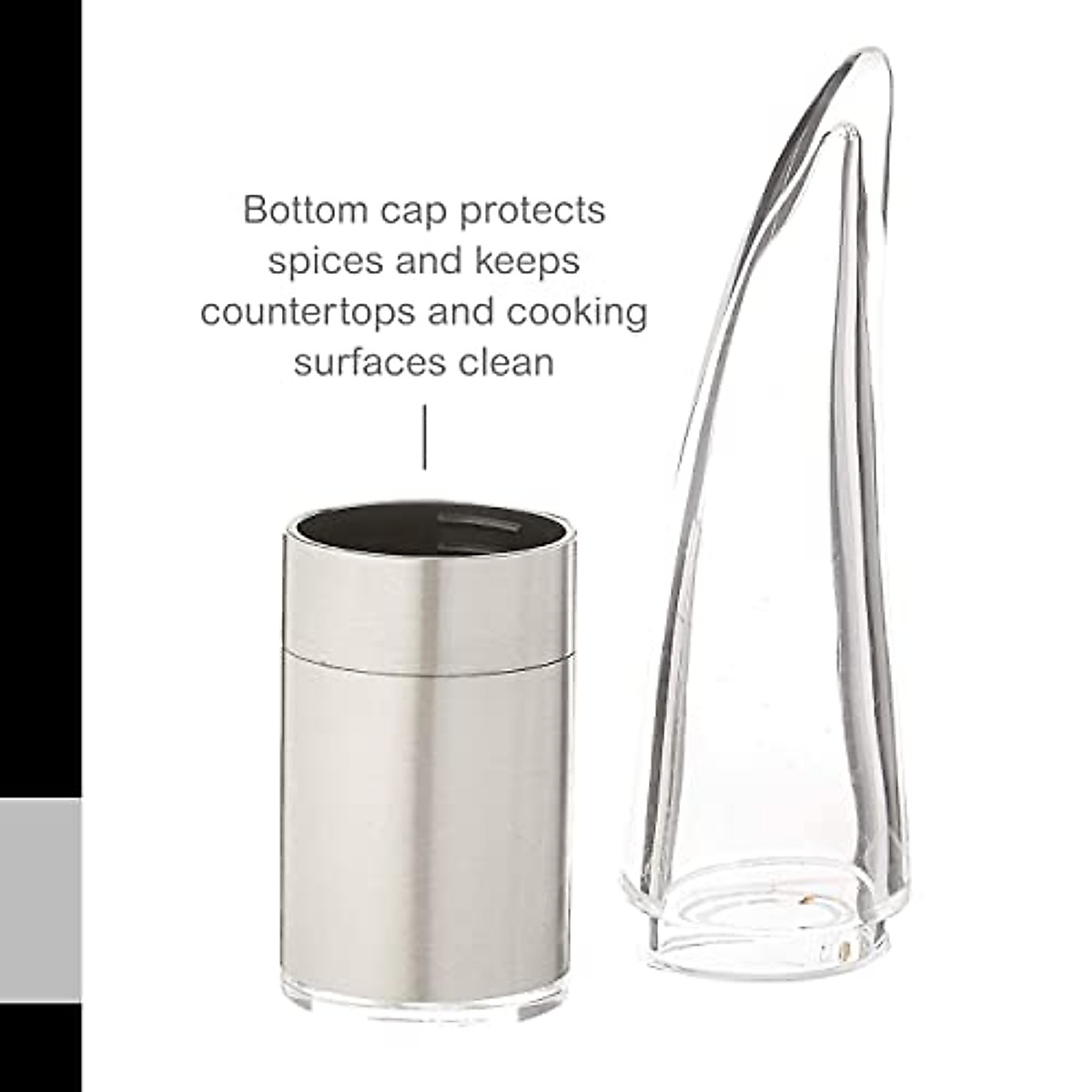 AdHoc Pepe Chili Cutter and Spice Grinder - Dried Spice Cutter with Aroma Bottom Cap - Homemade Red Chili Flakes - Stainless Steel, 8"