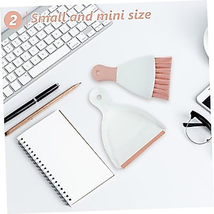 GOOHOCHY 1 Set Dustpan and Broom Set Mini Housekeeping Broom Drill Car Cleaning Brush Interior Whisk Broom Desktop Dustpan Car Detailing Brushes Car Broom Electric Dusting & Pink Trp