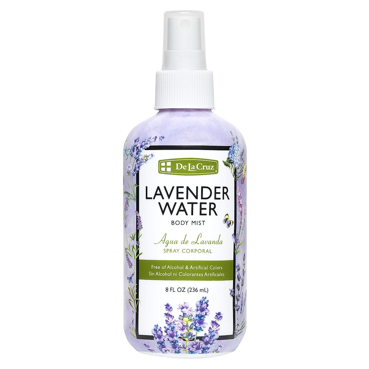 De La Cruz Lavender Water Body Mist - Lavender Spray body mist With Pure Lavender Essential Oil 8 fl oz (236 mL)