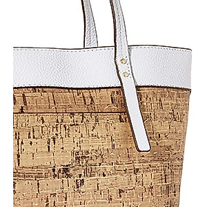 Anne Klein East west Cork Tote with Card case, Anne White