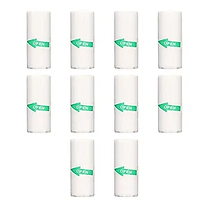 10Pcs Mini Printer Paper, 57 x 25 mm Self Adhesive Thermal Paper Printable Sticker Paper for Pocket Thermal Printer