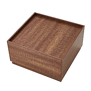 Panana Manhattan Gate Engineered Wood Coffee Table (Oak with Drawers)