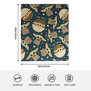 Cute Blanket Soft Warm Throw Blanket Cozy Microfiber Blankets & Throws for Living Rooms/Bedrooms/Dorms 60"x50"