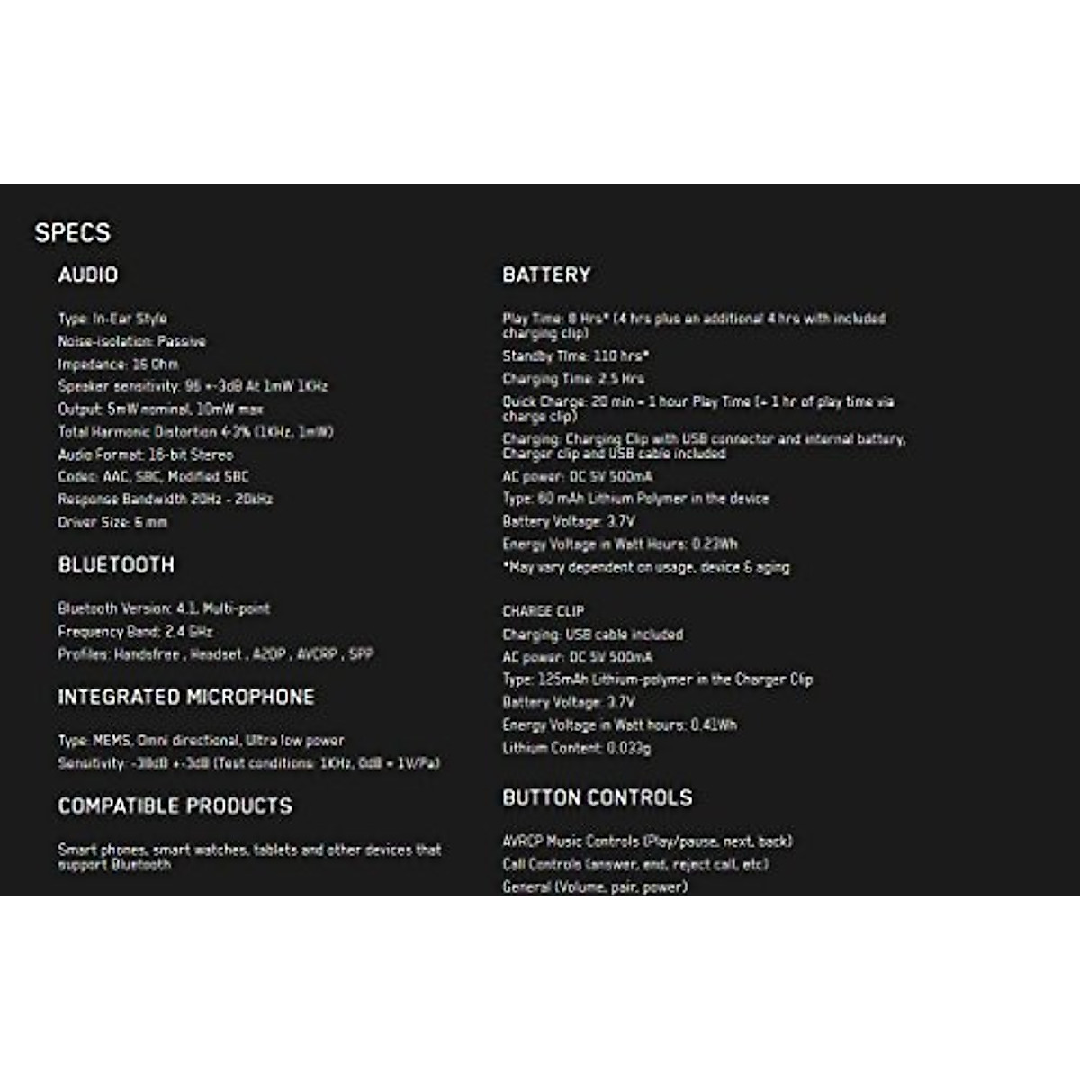 Jaybird FREEDOM 2 In-Ear Wireless Bluetooth Sport Headphones with SpeedFit – Tough All-Metal Design – Carbon