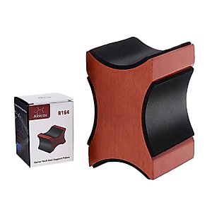 Guitar Neck Rest, Electric Acoustic & Bass Guitar Support Pillow for Changing Strings, String Instrument Wooden Neck Craddle, Luthier Repair Setup Tool 3.74x2.48x2.4inch, Burgundy