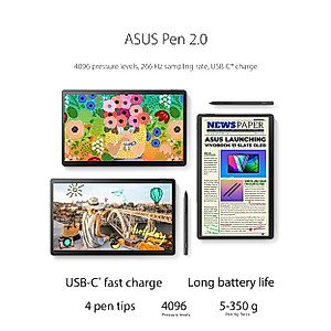 ASUS VivoBook 13 Slate OLED 2-in-1 Laptop, 13.3" FHD OLED Touch Display, Intel Pentium N6000 Quad-Core CPU, 4GB RAM, 128GB eMMC, Windows 11 Home in S Mode, Black, T3300KA-DH21T (Renewed)