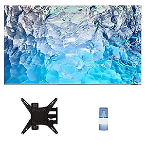 SAMSUNG QN65QN900BFXZA 65" 8K QLED UHD HDR Smart Infinity-Screen TV with a Walts TV Medium Full Motion Mount for 32"-65" Compatible TV's and a Walts HDTV Screen Cleaner Kit (2022)