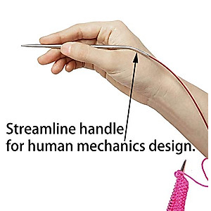 Circular Knitting Needles Set Round Needle Metal Magic Loop 40 Inch Size 15 13 11 10 8 7 6 5 4 1.5