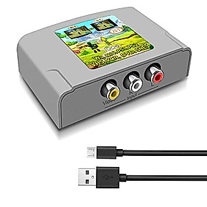 Dingsun RCA to HDMI Converter, V22B Mini RCA/ Composite/ CVBS/ AV to HDMI Video Audio Converter Adapter 1080P Supports 4:3/16:9 switche Compatible Xbox/ PS2/ WII/ SNES/ N64/ VHS/ VCR/ DVD ect.