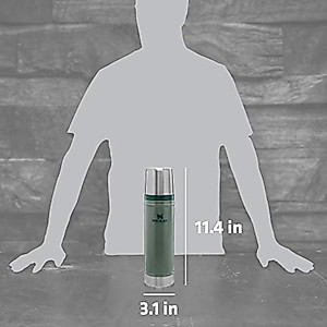 Stanley Classic Vacuum Insulated Wide Mouth Bottle - BPA-Free 18/8 Stainless Steel Thermos for Cold & Hot Beverages