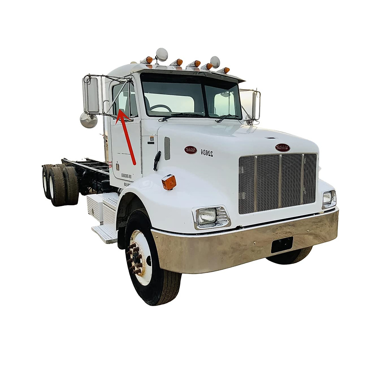 Front Door Window Door Glass Compatible with Peterbilt 300 349 353 357 359 375 379 378 Conventional Cab W/ Vent Glass Style