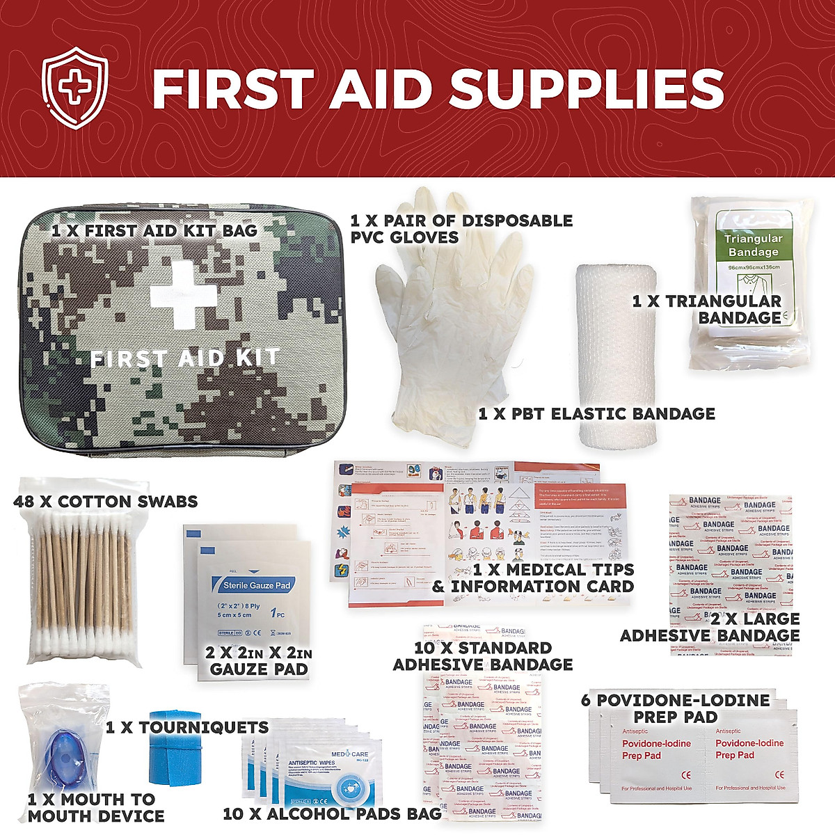 Sirius: Pre-Packed Bug Out Bag - 72 Hour Kit for 2 People - Bugout Backpack Survival Kit - Premium 50L Go Bag Tactical Backpack - Essential Bug Out Gear - Upgraded Survival Backpack (Red)