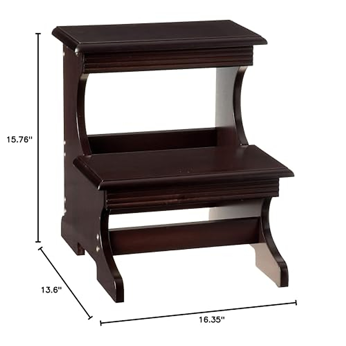 Frenchi Home Furnishing Crestside 2 - Step Wood Step Stool