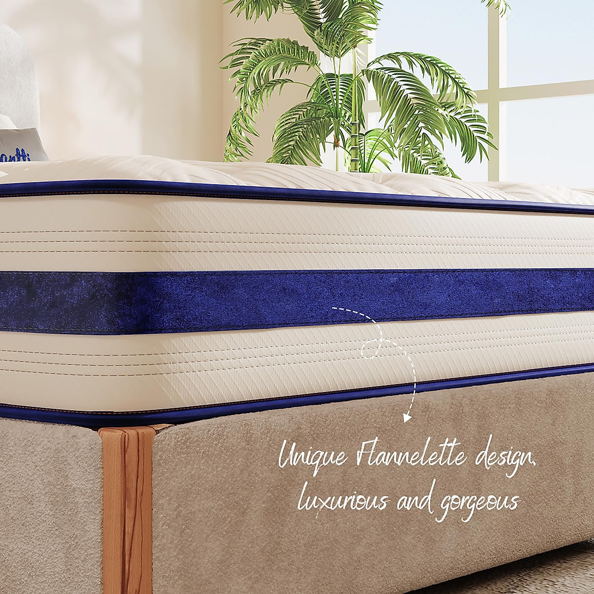 Vesgantti Queen Mattress, 12 Inch Hybrid Innerspring Mattress with Memory Foam, Support & Pressure Relief, Medium Firm Feel Mattress in a Box (60x80x12 Inches, Queen Size)