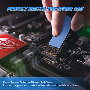 Outus 30 Pieces 2.6 x 0.8 Inch Silicone Thermal Pad Reusable Thermal Conductive Silicone Pad Each Thick for Gpu Heatsink CPU Chip Heat Conduction or LED Heat Conduction (Light Blue)