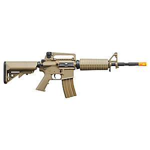 Lancer Tactical Gen 2 Airsoft M4A1 Carbine Polymer AEG Gun w/9.6v Nimh 1600 mAh Battery, Charger, 1000 Rounds 0.20g BBS Included (Black/Tan) (Regular Polymer, Tan)