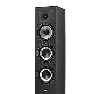 Polk Monitor XT60 Tower Speaker - Hi-Res Audio Certified, Dolby Atmos, DTS:X & Auro 3D Compatible, 1" Tweeter, 6.5" Dynamically Balanced Woofer, (2) 6.5" Passive Radiators (Single, Midnight Black)