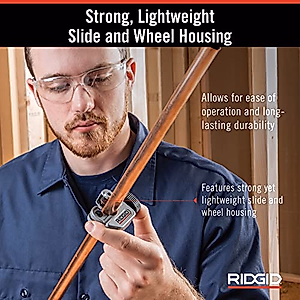 RIDGID 40617 Model 101 Close Quarters Tubing Cutter with 1/4"-1-1/8" Cutting Capacity, Silver