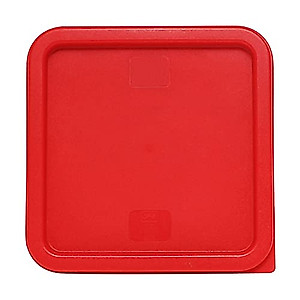 Tiger Chef 8 Quart Commercial Grade Clear Food Storage Square Polycarbonate Containers With Red Lids 4 Pack