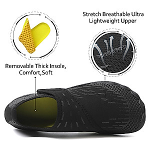 Water Shoes Mens Womens Quick-Dry Barefoot Swim Beach Pool Shoes Aqua Yoga Socks for Hiking Walking Diving Surf Outdoor Water Sports