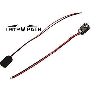 LampVPath (Pack of 10 I-Type 9V Battery Connector, 9 Volt Battery Clip, 9V Battery Clip Connector with Wire and Hard Buckle Plastic Housing