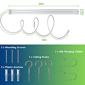 FREELICHT 6 Pack Linkable LED Utility Shop Light, 4000 LM, 4 FT, 48 Inch Integrated Fixture for Workshop, 40W Equivalent 260W, 5000K Daylight, Surface + Hanging Mount – ETL